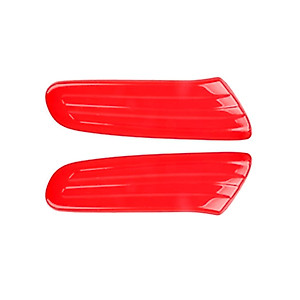 ABS Side Scuttle Lamp Light Pattern Fender Cap Case Cover Compatible with Mini Cooper F55 Hardtop F56 Hatchback F57 Covertible (Red Color, 2014-2021)