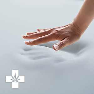 ZenWave 3" King Size Gel Memory Foam Mattress Topper, Washable Cover, Infused with Calming Hemp Extract, CertiPUR-US Certified