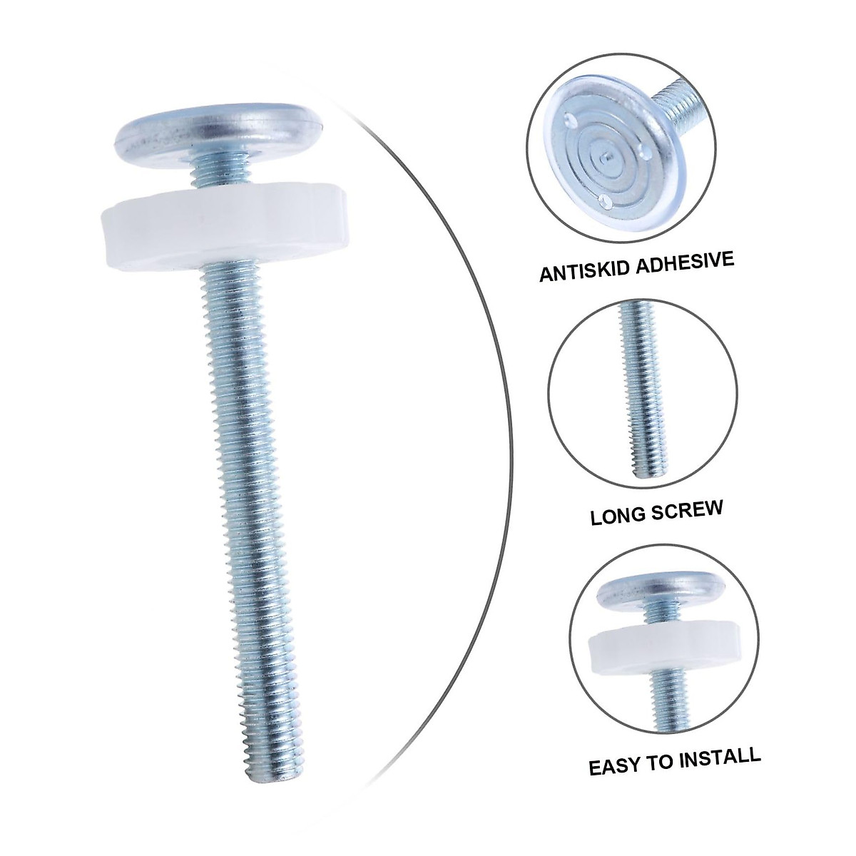 ibasenice 8 Pcs Child Playpen Screws Pet Safety Screws Pressure Threaded Spindle Rods Pressure Mounted Gate Screw M8 Spindle Rod Pressure Bolt The Fence Door Shaft Metal Baby