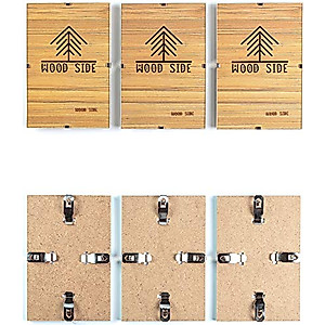 WOOD SIDE ORBIS Glass Clip Picture Frames 4x6 - Pack of 3, Clear Craft Photo Frames