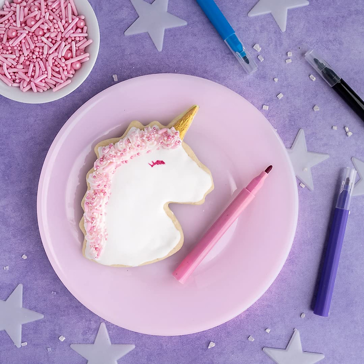 Cookie Cutter Kingdom, Unicorn Themed Cookie Cutter Set, 7 Piece Set, Cookie Cutters Shape, Biscuit Fondant Cutters for Party Decorations (Unicorn Set - 7 Pack)