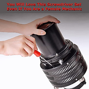 Sunplux 119Pcs Magnetic Screwdriver Set, Screwdriver Bit Set Hex Key Set Magnetic Wristband with Plastic Racking, Ideal Gifts for Men