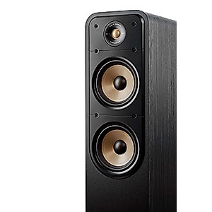 Polk Signature Elite ES50 Tower Speaker - Hi-Res Audio Certified, Dolby Atmos & DTS:X Compatible, 1" Tweeter & (2) 5.25" Woofers, Power Port Technology for Effortless Bass, Stunning Black