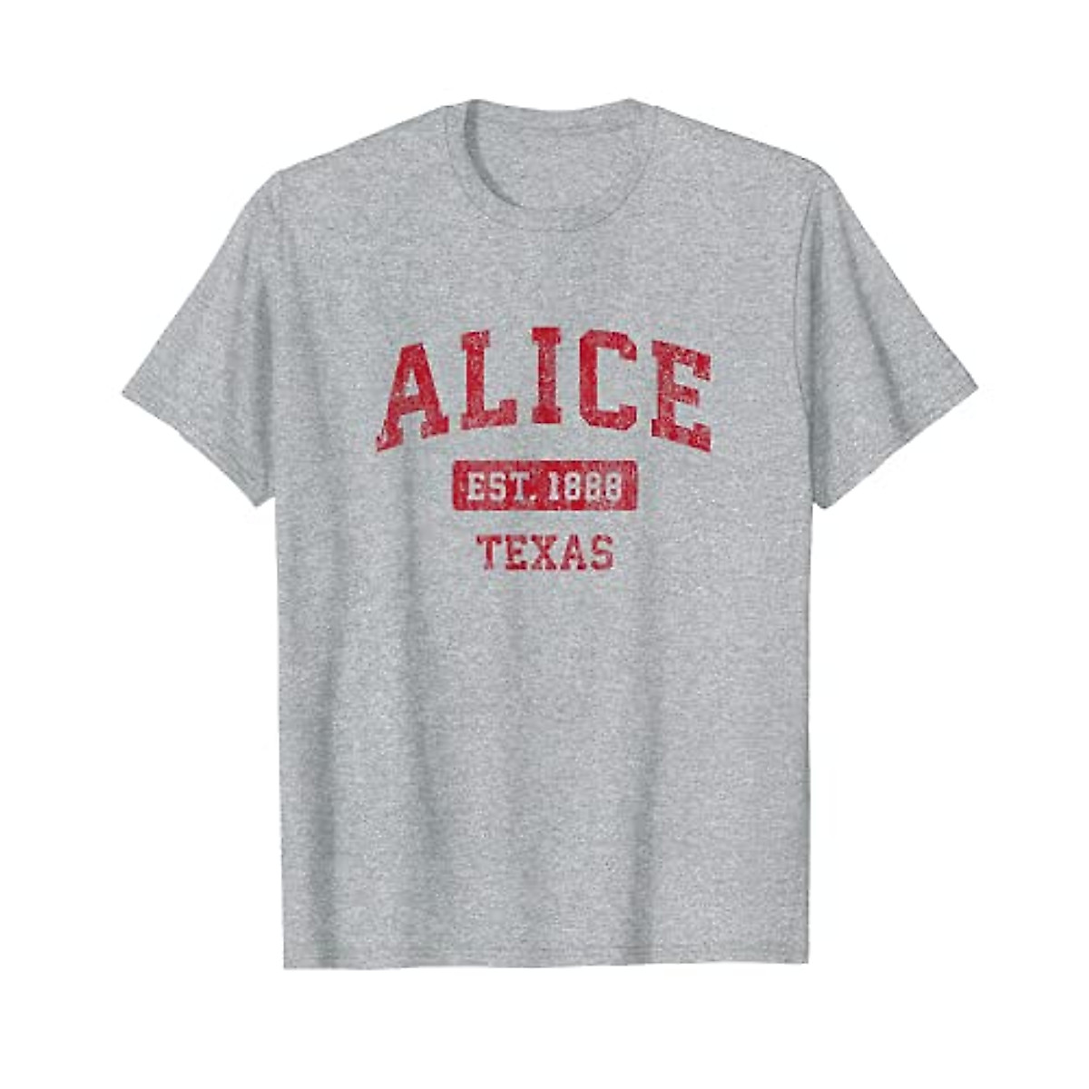 Alice Texas TX Vintage Sports Design Red Design T-Shirt