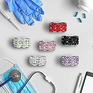 Soleebee Bling Crystal Stethoscope Charms,Crystal Stethoscope Decorations Hospital Nurse Personalized Gifts for Doctors (Red)