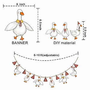 Goose Party Decorations,Duck Banner,Farm Animal Themed Party Decorations,Goose Party,DIY Party Essentials - Set of 25