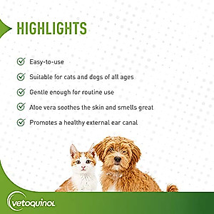 Vetoquinol Ear Cleansing Solution for Dogs and Cats - 8oz