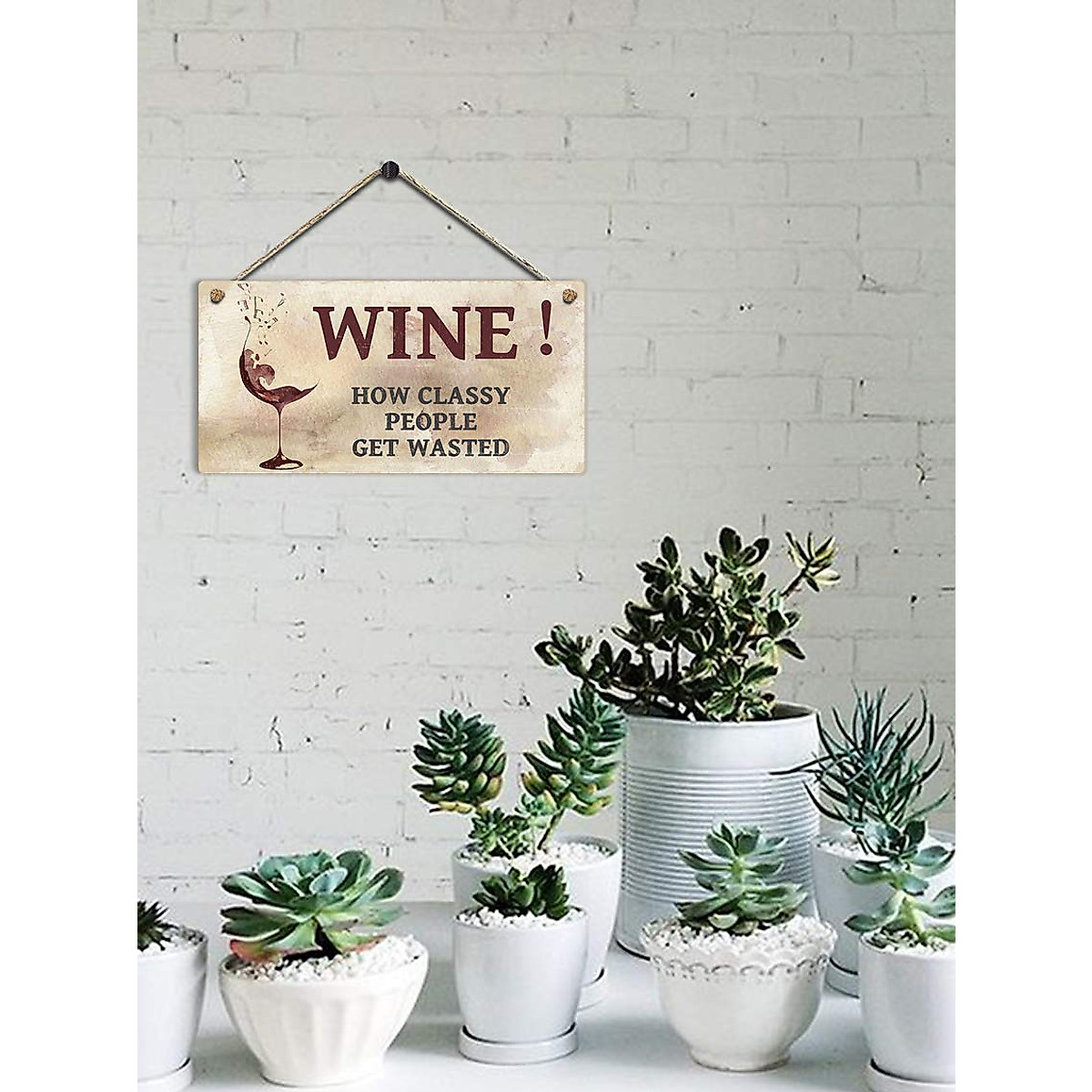 Wine How Classy People Get Wasted Iron Retro Look 5X10 Inch Decoration Plaque Hanging Sign for Home Bar Kitchen Bathroom Farm Garden Garage Inspirational Quotes Wall Decor