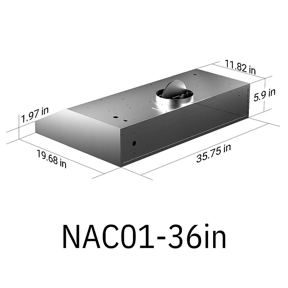 AROAN 30 inch Under Cabinet Range Hood with 900 CFM, Slim Stainless Steel Vent Hood for Kitchen with 4 Speed Soft Touch Switch, Reusable Aluminum Mesh Filters, Adjustable LED Lights (ANC02-30A)