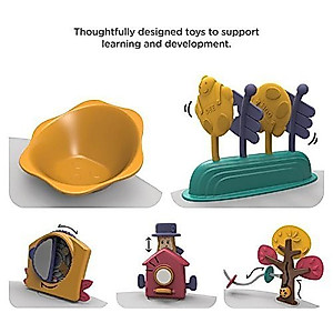 Oribel PortaPlay Baby Activity Center: Development Focused Toys. Foldable, Portable, and Transforms to a Play Table, Unisex (Wonderland Adventure, Gray)