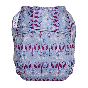 GroVia Hybrid Part Time Package: 6 Shells + 12 Organic Cotton Soaker Pads (Color Mix 4 - Snap)