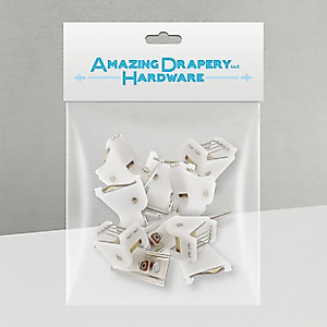 Amazing Drapery Hardware Large White Roman Shade Cord Lock with Dual Brass Wheels - Holds up to 5 Lift Cords, Suitable for Roman and Pleated Shades - 8-Pack