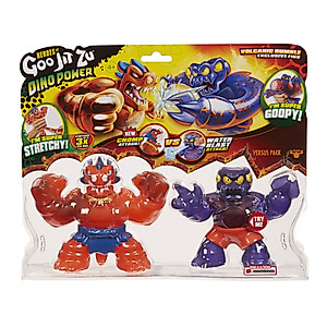 Heroes of Goo Jit Zu Dino Power Versus Pack - 2 Action Figures - Volcanic Rumble - Blazagon vs. Redback | Includes 2 Exclusive Heroes | for Ages 3+