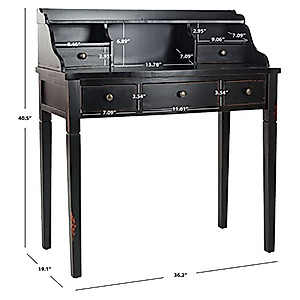 Safavieh American Homes Collection Landon Distressed Black Writing Desk
