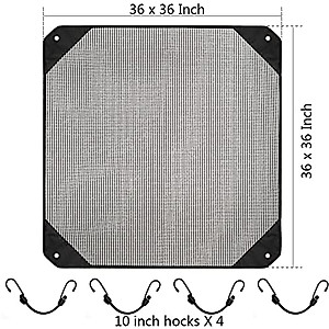 StarJungle Central Air Conditioner Cover for Outside Units 36" x 36" - Durable AC Cover for Outside Unit, Leaf Guard Mesh Air Conditioner Cover (36" x 36")
