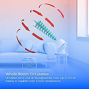 IRIS USA WOOZOO Oscillating Fan, Vortex Fan, Air Circulation, 3 Speed Settings, 6 Tilting Head Settings, 46ft Max Air Distance, Medium, Black