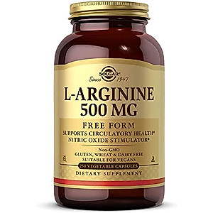 Solgar – L-Arginine 500 mg, 250 Vegetable Capsules