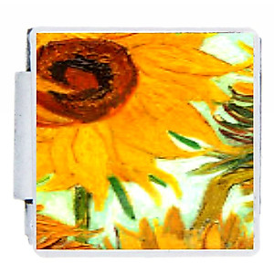 Sunflower Close Up Italian Charms Bracelet Link