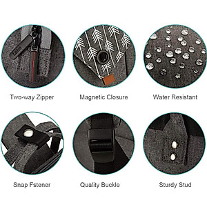 Lekesky Laptop Backpack Women 15.6 Inch Travel Backpack for Work Stylish and Water Repellent, Grey