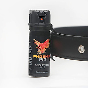 Pepper Gel Spray with UV Dye - Trusted by Military, Maximum Strength, Quick Access Flip Top, Sprays Any Angle, 18ft Range - 2 Pack