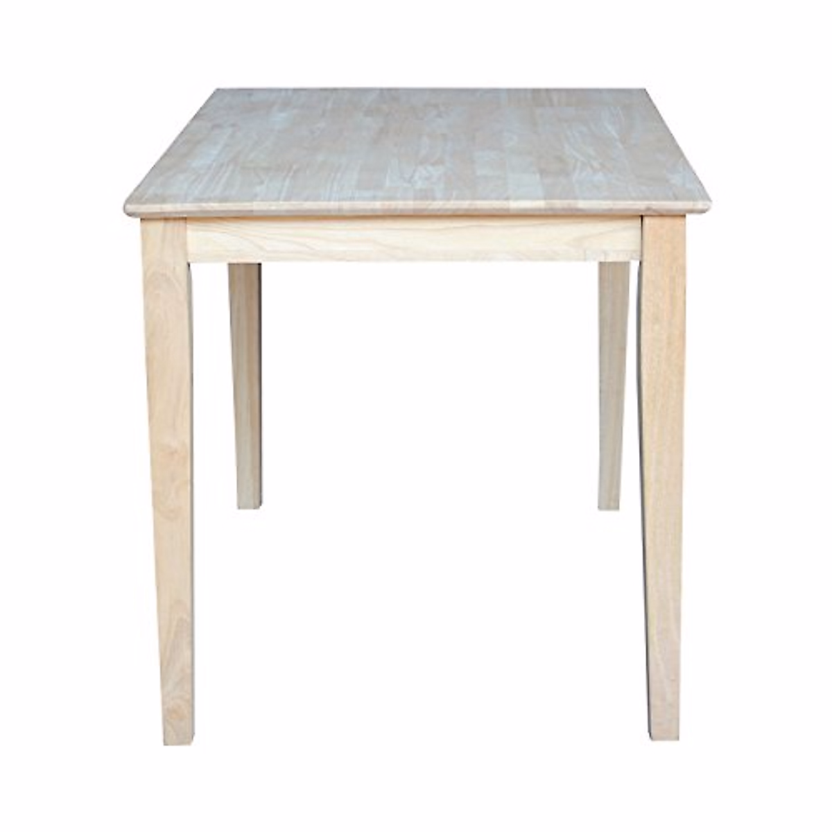 International Concepts Solid Wood Top Table with Shaker Legs, Standard Height