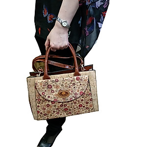 Mirabolante Pure Portuguese Natural Cork Bark Handbags for Women, Shoulder Bags, Crossbody Bags-11 (m)