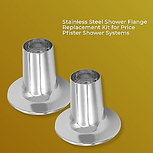 Complete Shower Repair Replacement Kit for Hot and Cold Shower Systems, 2 Hot and Cold Valves, For Remodeling Verve Handles, Easy Installation, Durable Construction, Polished Chrome