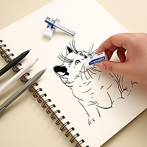 ITAWIXS Mechanical Pencil Set, 6Pcs 0.5&0.7mm HB Lead Refills, 3PCS Erasers, Aesthetic School Supplies for Writing, Drawing, Sketching