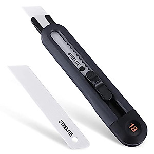 Steelite Ceramic Utility Knife Safety Box Cutter Package and Box Opener Extra Long Insulation Foam Tool Safe Retractable Ceramic Blade