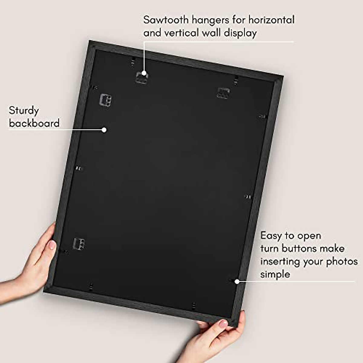 Americanflat 18x24 Poster Frame in Black - Use as 12x18 Picture Frame with Mat or 18x24 Frame Without Mat - Wide Engineered Wood Frame, Plexiglass Cover, and Hanging Hardware for Wall
