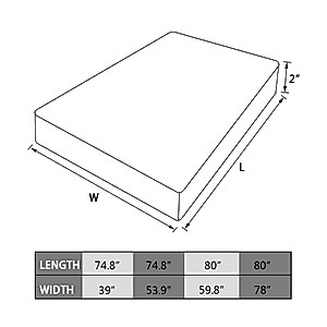 Foreate Mattress Pad Quilted Mattress Topper Protector Pillow Top Mattress Cover, Soft and Comfortable, Down Alternative Filling for Twin/Full/Queen/King Size
