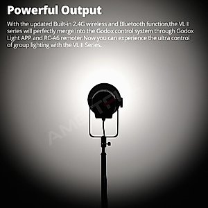 Godox VL150II 165W 5600±200K CRI96+,TLCI 96+ LED Studio Video Light with APP Control, Built-in FX Effects, Outdoor-Indoor Dual-use LED Continuous Light （VL150 Upgrade ）