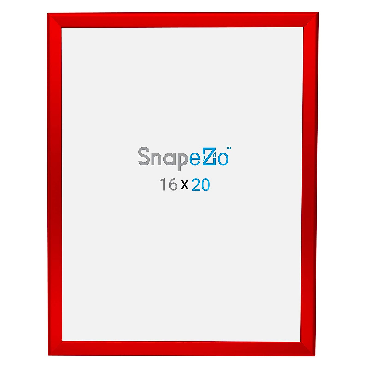 SnapeZo Photo Frame 16x20, Red, 1.25 Inch Aluminum Profile, Front-Loading Snap Frame, Wall Mounting, Professional Series