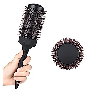 Large Ceramic Round Brush for Blow Drying, 2.9 Inch Ionic Thermal Barrel Hairbrush for Women Blowout, Styling, Curling, Smoothing, Straightening Medium to Long Wavy or Curly Hair