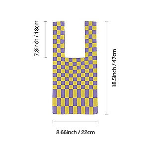 knitted Canvas Handbag Gifts Women Unique Special Birthday Gift for Mom Teen Girl Woman Friend Beach Tote Hand Fashionable Cute design (YELLOW)