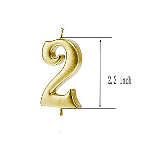 Mart 25th Birthday Candles,Gold Number 25 Cake Topper for Birthday Decorations