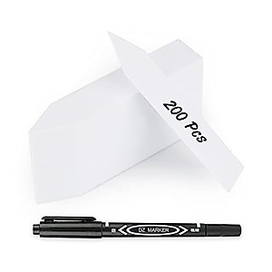 KINGLAKE GARDEN 200 Pcs 4'' Excellent Plastic Plant Labels,Plant Tags Garden Markers Vegetable Gardening Tags,Plastic Garden Labels for Outdoor Indoor Potted Plants with Permanent Marking Pen