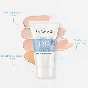 FARMASI Make Up BB Cream Beauty Balm (Light to Medium, 1.7 Fl)