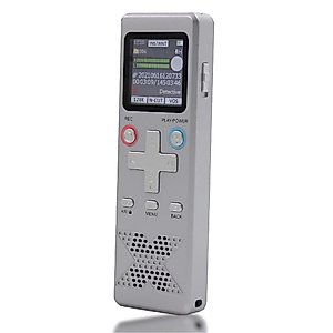 Digital Voice Activated Recorder with Instant Recording Button, Easy Playback with Integrated Speaker – Ideal for Notes, Voice Memos, Reminders, Learning Tool, 1000 Hours Capacity, by AttoDigital