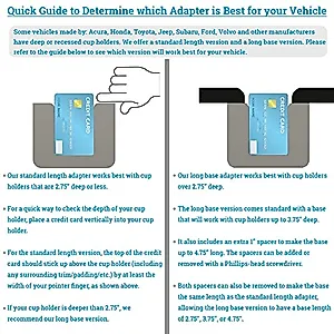 Swigzy Car Cup Holder Expander Adapter (Adjustable) - Holds Hydro Flask, Yeti, Nalgene, Large 32/40 oz. Bottles & Big Drinks - Gray