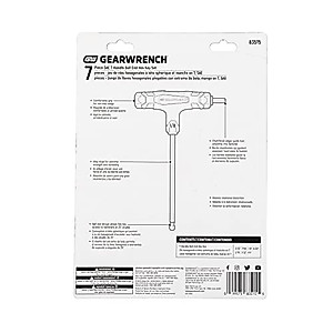 GEARWRENCH 7 Piece SAE T-Handle Ball End Hex Key Set - 83515