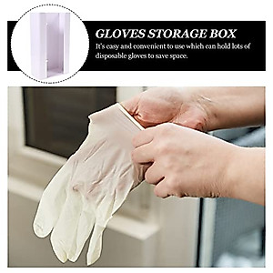 Scicalife Hygiene Station Desktop Tissue Box Gloves Holder Face Towel Storage Box with Wall Mounting Holes