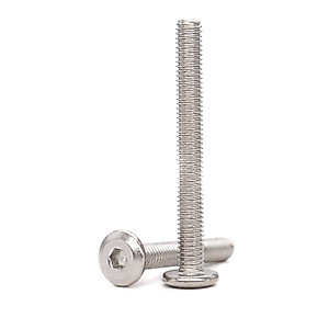 binifiMux 1/4-20 x 2 Inch Flat Head Allen Bolt Joint Connecting Bolts Socket Cap Screws for Furniture, 304 Stainless Steel, Plain Finish
