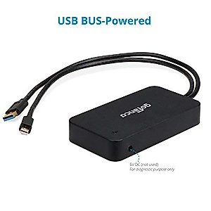 gofanco Mini DisplayPort (Thunderbolt 2) 1080p Video Dock/Docking Station - 1080p HDMI or DisplayPort (DP) - USB 3.0 and Gb Ethernet Adapter Hub for MacBook, Surface Pro 2/3/4/5 and Laptop (mDPDock)