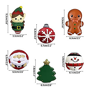 QINGQIU 6 Pack Christmas Squishy Toys Slow Rising Squishies Christmas Toys for Kids Boys Girls Toddlers Christmas Party Favors Stocking Stuffers Gifts
