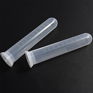 FveBzem 10 PCS 20ml Conical Centrifuge Tube Microcentrifuge Tube Sterile Plastic Test Tubes with Leak-Proof Screw Caps Lab Container with Graduated and Write-on Spot, Non-Pyrogenic, DN/RNase Free