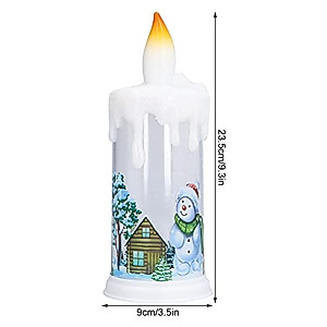 SALUTUY Candles Lamp, Remote Control 9.3in Warm Light Santa Claus Candle Lights LED for Homes Gardens, Courtyards for Christmas Party Lights, Decorative Lights(#2)