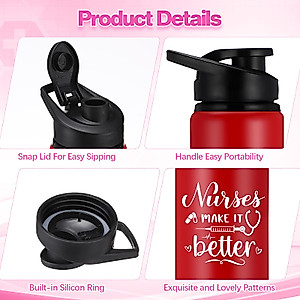 Ziliny 6 Set 30 Pcs Nurse Appreciation Gifts Thank You Gifts Bulk Nurses Week 20 oz Water Tumblers Makeup Bag Socks Cards with Box for Nursing Graduation, School