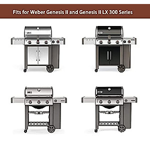 QuliMetal 18.75" Cooking Grates for Weber Genesis II 300 and Genesis II LX 300 Series Gas Grills, Genesis II E&S 310 315 320 325 340, Replacement Parts for Weber 66095 66802,66805, Cast Iron