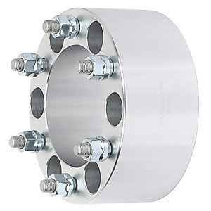 ECCPP 2PCS 6 Lug 3" inch Wheel Spacers 6x5.5 to 6x5.5 12x1.5 108mm Silver Compatible with for TACOMA 2005-2022 for TUNDRA 2000-2006 for 4RUNNER 1988-2022